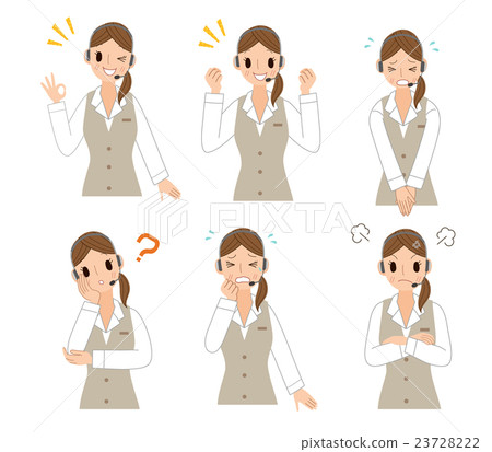 Operator 1 · Pose variation - Stock Illustration [23728222] - PIXTA