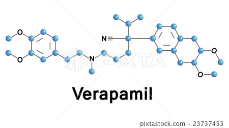 Verapamil molecule structure - Stock Illustration [23737453] - PIXTA