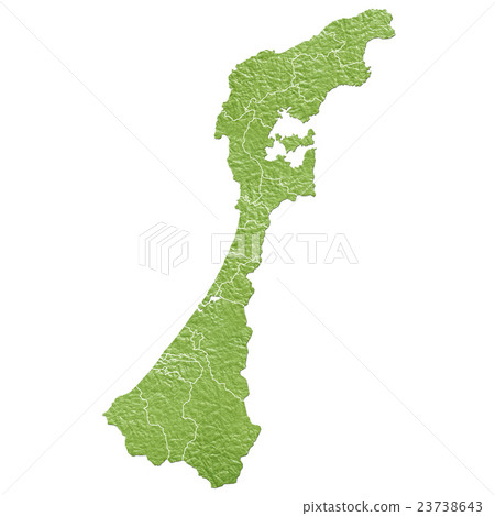 Ishikawa Prefecture Map - Stock Illustration [23738643] - PIXTA
