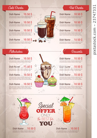 Restaurant vertical color cocktail menu - Stock Illustration [23747331 ...