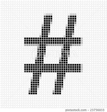 The hash. Simple pattern of black squares in hash - Stock Illustration ...