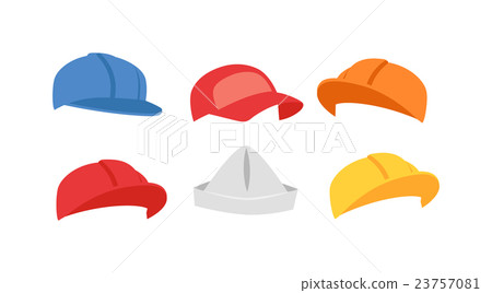 Builders hats vector set. - Stock Illustration [23757081] - PIXTA