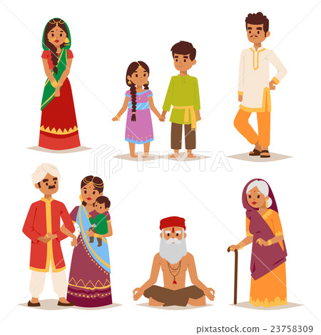 Vector illustration indian people. - Stock Illustration [23758309] - PIXTA
