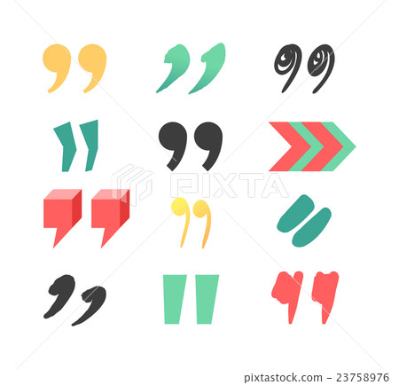 Quote sign vector set. - Stock Illustration [23758976] - PIXTA