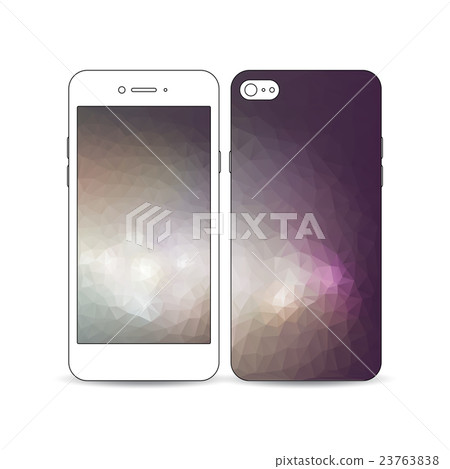 Mobile smartphone with an example of the screen - Stock Illustration ...