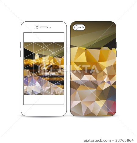 Mobile smartphone with an example of the screen - Stock Illustration ...