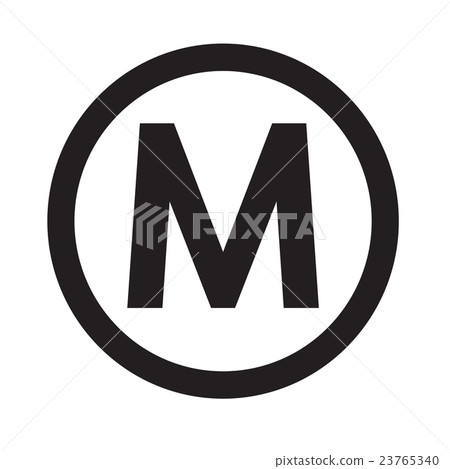 Basic font letter M icon Illustration design - Stock Illustration ...
