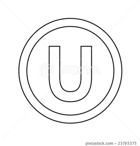 Basic font letter U icon Illustration design - Stock Illustration ...