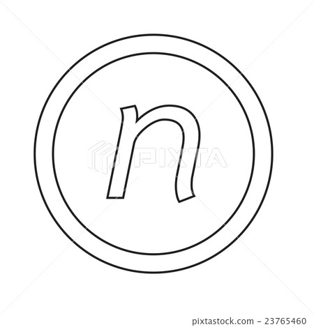 Basic font letter n icon Illustration design - Stock Illustration ...