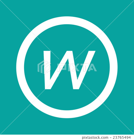Basic font letter w icon Illustration design - Stock Illustration ...