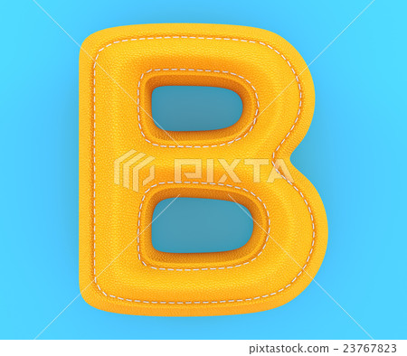 Leather yellow texture letter B - Stock Illustration [23767823] - PIXTA