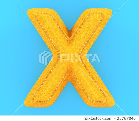Leather yellow texture letter X - Stock Illustration [23767846] - PIXTA