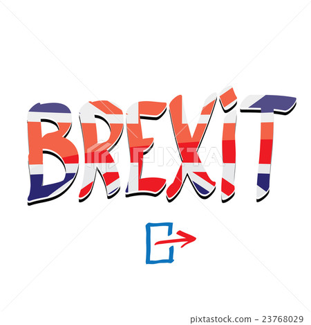 Brexit Text isolated. United Kingdom exit - Stock Illustration ...