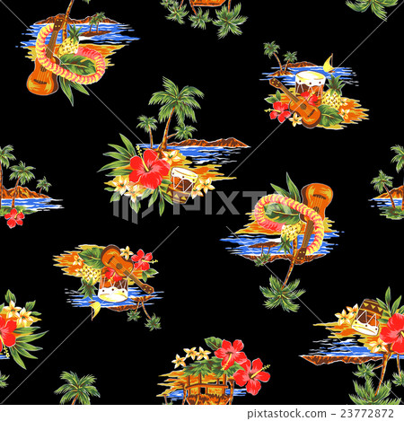Aloha shirt pattern - Stock Illustration [23772872] - PIXTA