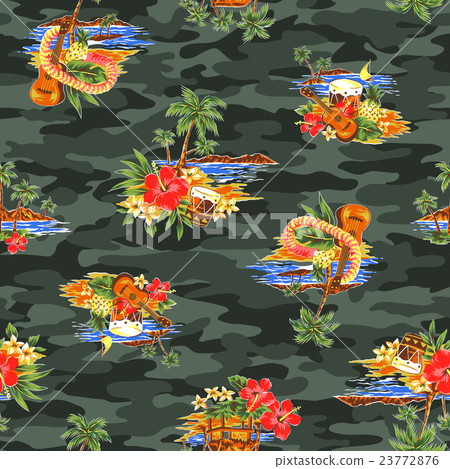 Aloha shirt pattern - Stock Illustration [23772876] - PIXTA