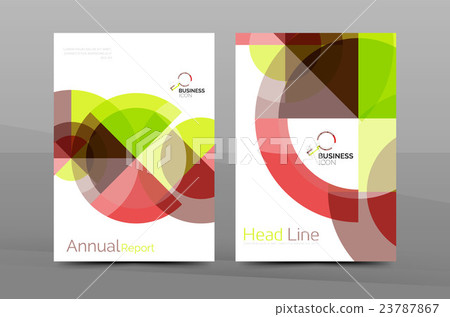 Colorful annual report cover - Stock Illustration [23787867] - PIXTA
