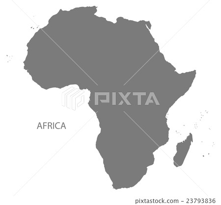 Africa Map grey - Stock Illustration [23793836] - PIXTA
