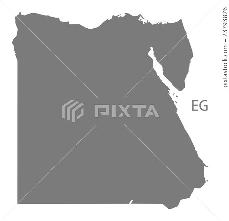 Egypt Map grey-插圖素材 [23793876] - PIXTA圖庫