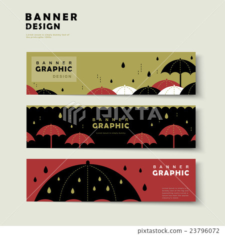 rainy day banner template - Stock Illustration [23796072] - PIXTA