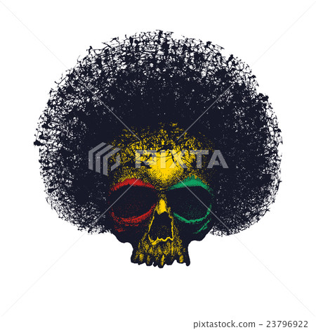 Skull reggae graphic design.-插圖素材 [23796922] - PIXTA圖庫