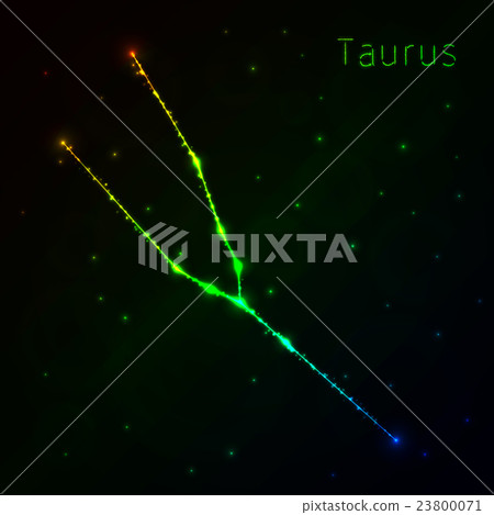 Taurus silhouette of lights - Stock Illustration [23800071] - PIXTA