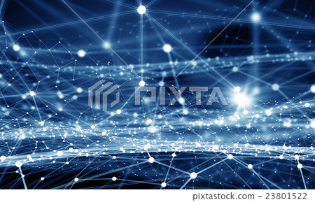 Connected lines background . Mixed media - Stock Illustration [23801522 ...