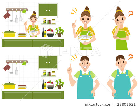 Cooking · Pose Variation - Stock Illustration [23801621] - PIXTA