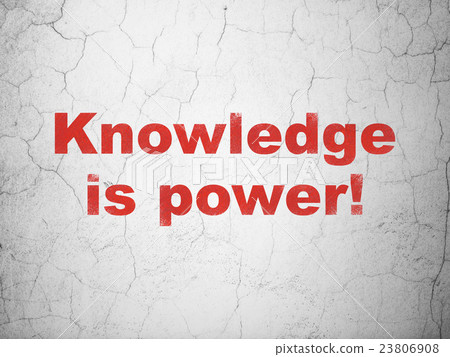 Education concept: Knowledge Is power! on wall - Stock Illustration ...