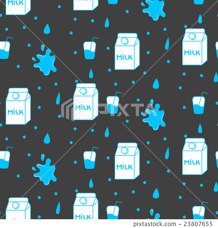 Milk and cookie seamless vector pattern. - Stock Illustration [23807655 ...