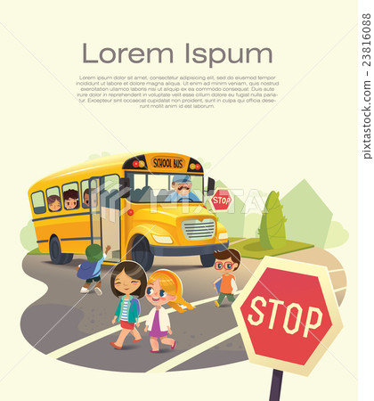Back To School Safety Flayer. Vector - Stock Illustration [23816088 ...