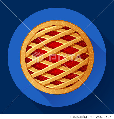 Apple Pie vector icon Flat designed style - Stock Illustration ...