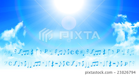Music score Music score background - Stock Illustration [23826794] - PIXTA