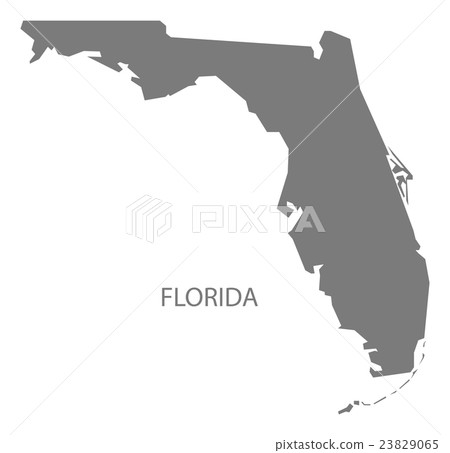 Florida USA Map grey - Stock Illustration [23829065] - PIXTA