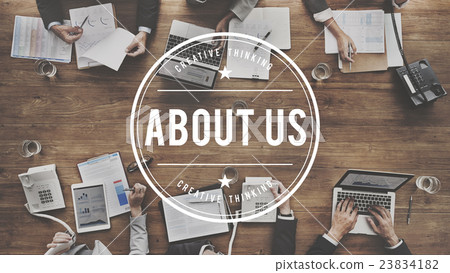 Stock Photo: About Us Details Contact Data Info Communication Concept ...