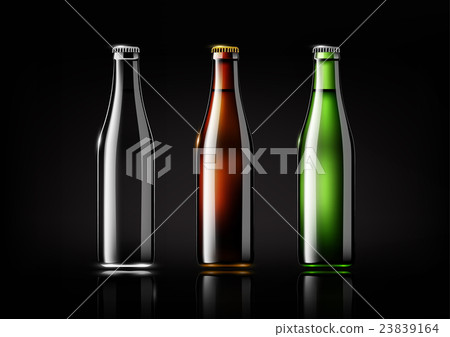 Transparent glass bottle for design package Vector - Stock Illustration ...