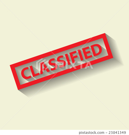 Classified stamp text on red background - Stock Illustration [23841349 ...