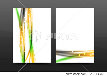 Wave pattern a4 annual report template - Stock Illustration [23843365 ...
