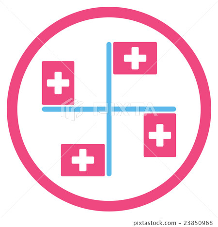 Hospital Flags Icon - Stock Illustration [23850968] - PIXTA