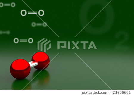 Oxygen Molecule 3d Reaction Of Hydrogen With Oxygen 3D Scene