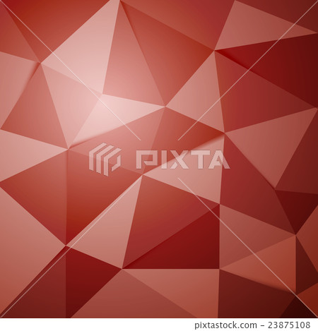 Abstract red polygon triangle background - Stock Illustration [23875108 ...