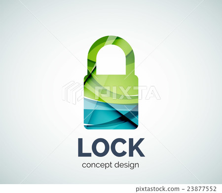 Lock logo business branding icon, created with - Stock Illustration ...