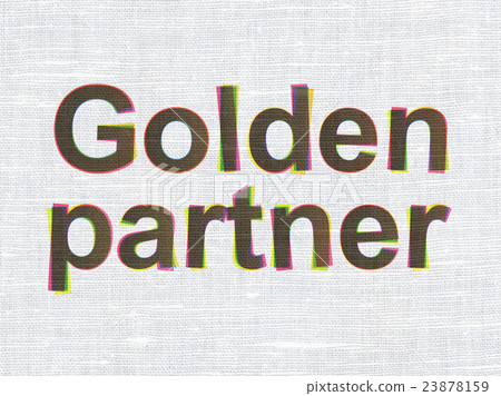 Business concept: Golden Partner on fabric texture - Stock Illustration ...