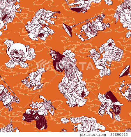Illustration pattern of youkai - Stock Illustration [23890915] - PIXTA