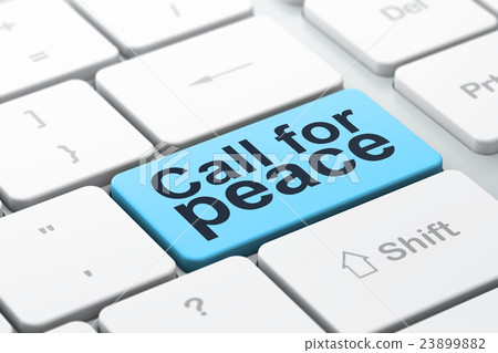 Political concept: Call For Peace on computer - Stock Illustration ...