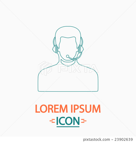 Operator computer symbol - Stock Illustration [23902639] - PIXTA