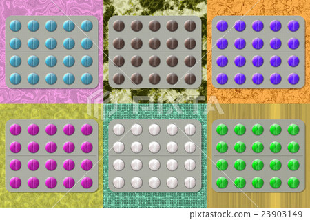 Set of tablets generated textures - Stock Illustration [23903149] - PIXTA