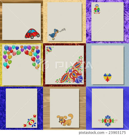 Set of writing paper textures - Stock Illustration [23903175] - PIXTA