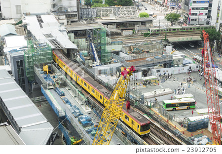 Shibuya station redevelopment work - Stock Photo [23912705] - PIXTA