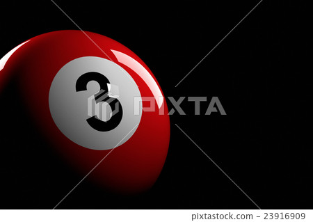 Pool Ball Number 3, 3D Rendering - Stock Illustration [23916909] - PIXTA