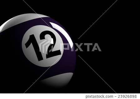 Pool Ball Number 12, 3D Rendering - Stock Illustration [23926898] - PIXTA
